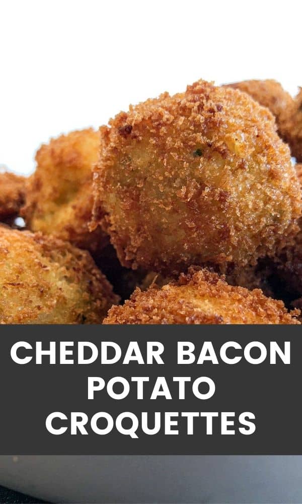 Cheddar Bacon Potato Croquettes - Appetizer Bliss