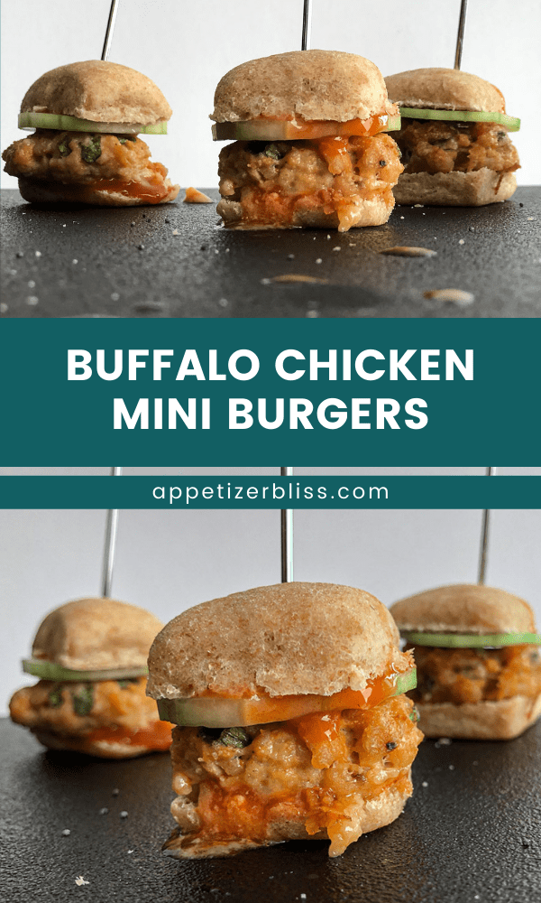 Buffalo Chicken Mini Burgers - Appetizer Bliss