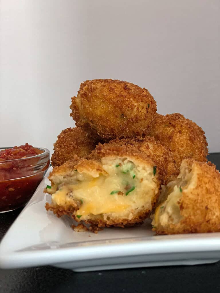 Cheddar Bacon Potato Croquettes - Appetizer Bliss