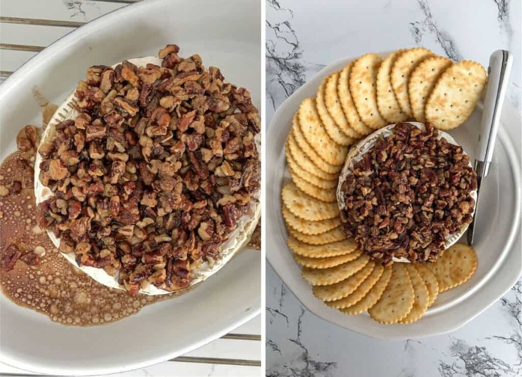 Easy Baked Brandy Pecan Brie - Appetizer Bliss