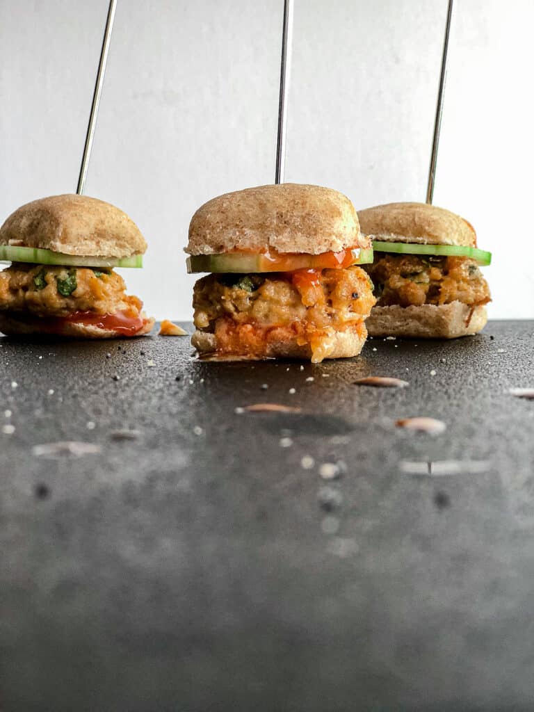 Buffalo Chicken Mini Burgers - Appetizer Bliss