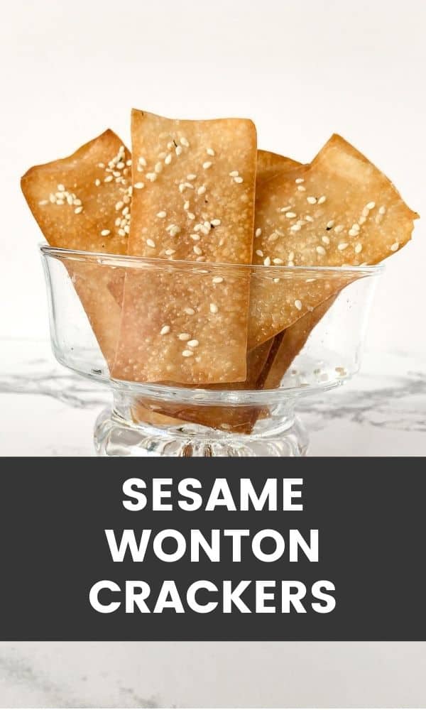 Sesame Seed Wonton Crackers - Appetizer Bliss