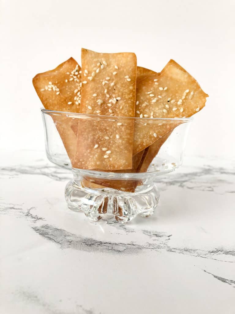 Sesame Seed Wonton Crackers - Appetizer Bliss