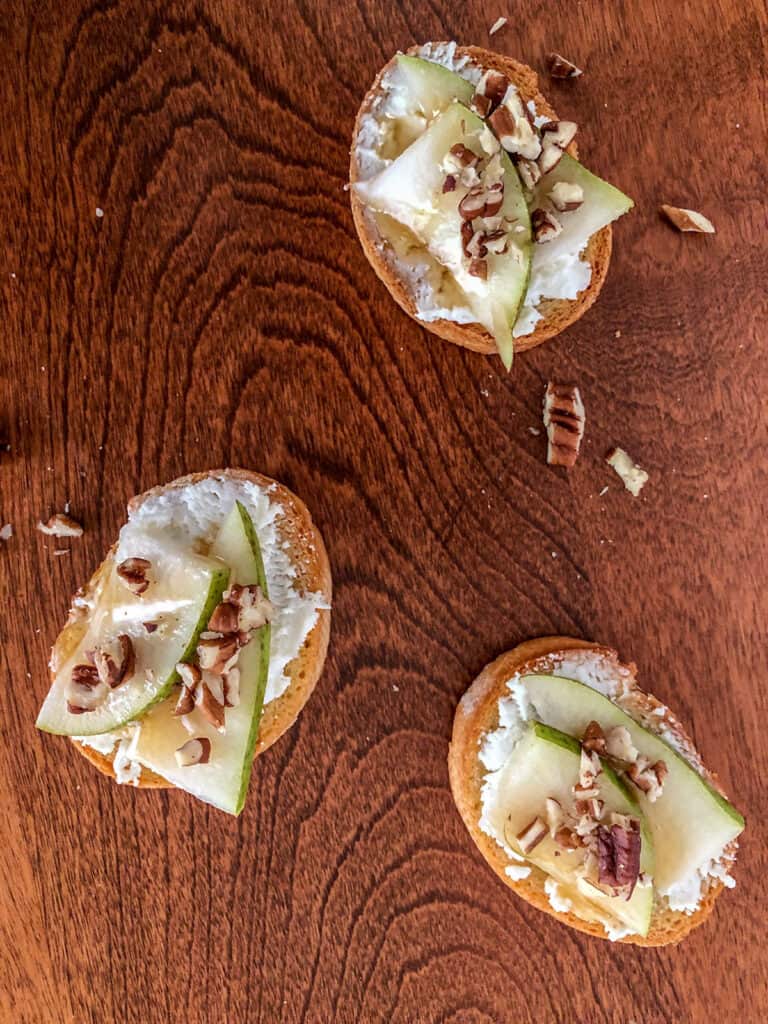 Pear and Goat Cheese Crostini - Appetizer Bliss