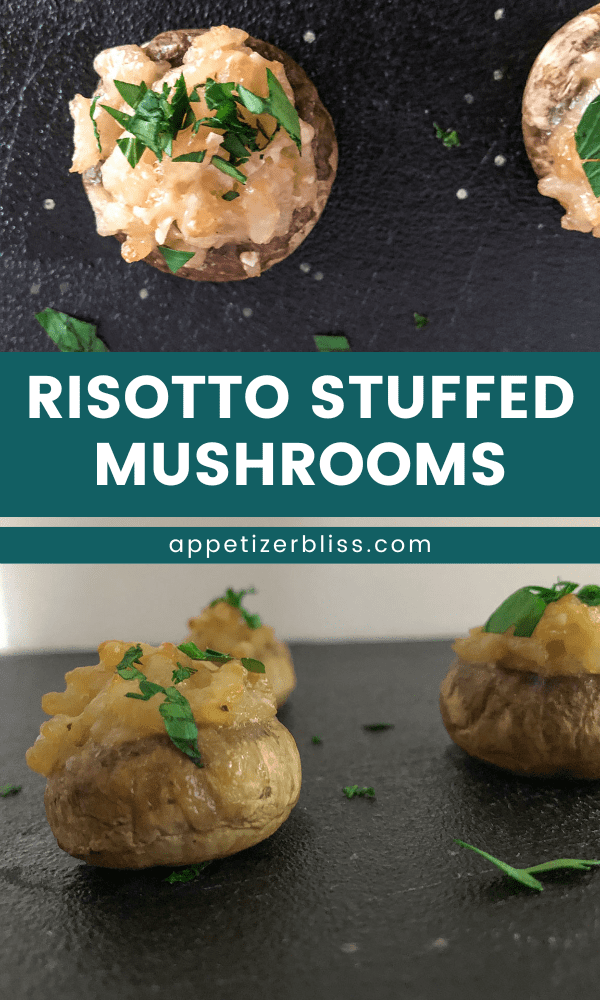 Risotto Stuffed Mushrooms - Appetizer Bliss
